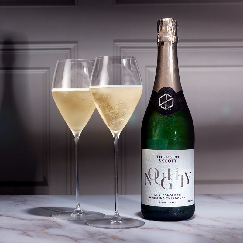 Noughty Alcohol-Free Sparkling Chardonnay | Thomson & Scott – Noughty ...